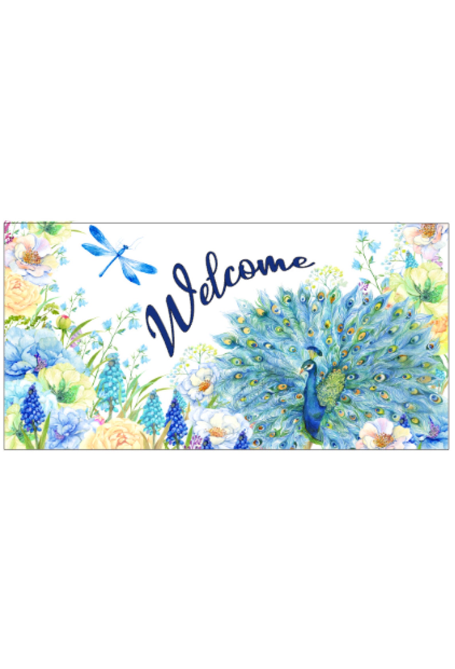 Peacock Welcome Sign Everyday Welcome Wreath Attachment - Etsy