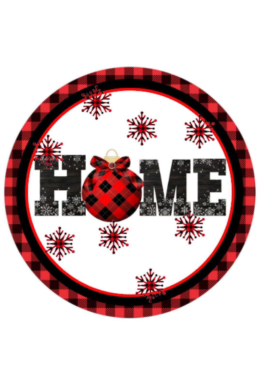 Home Buffalo Plaid Christmas Sign, Buffalo Plaid Country Christmas Sign ...