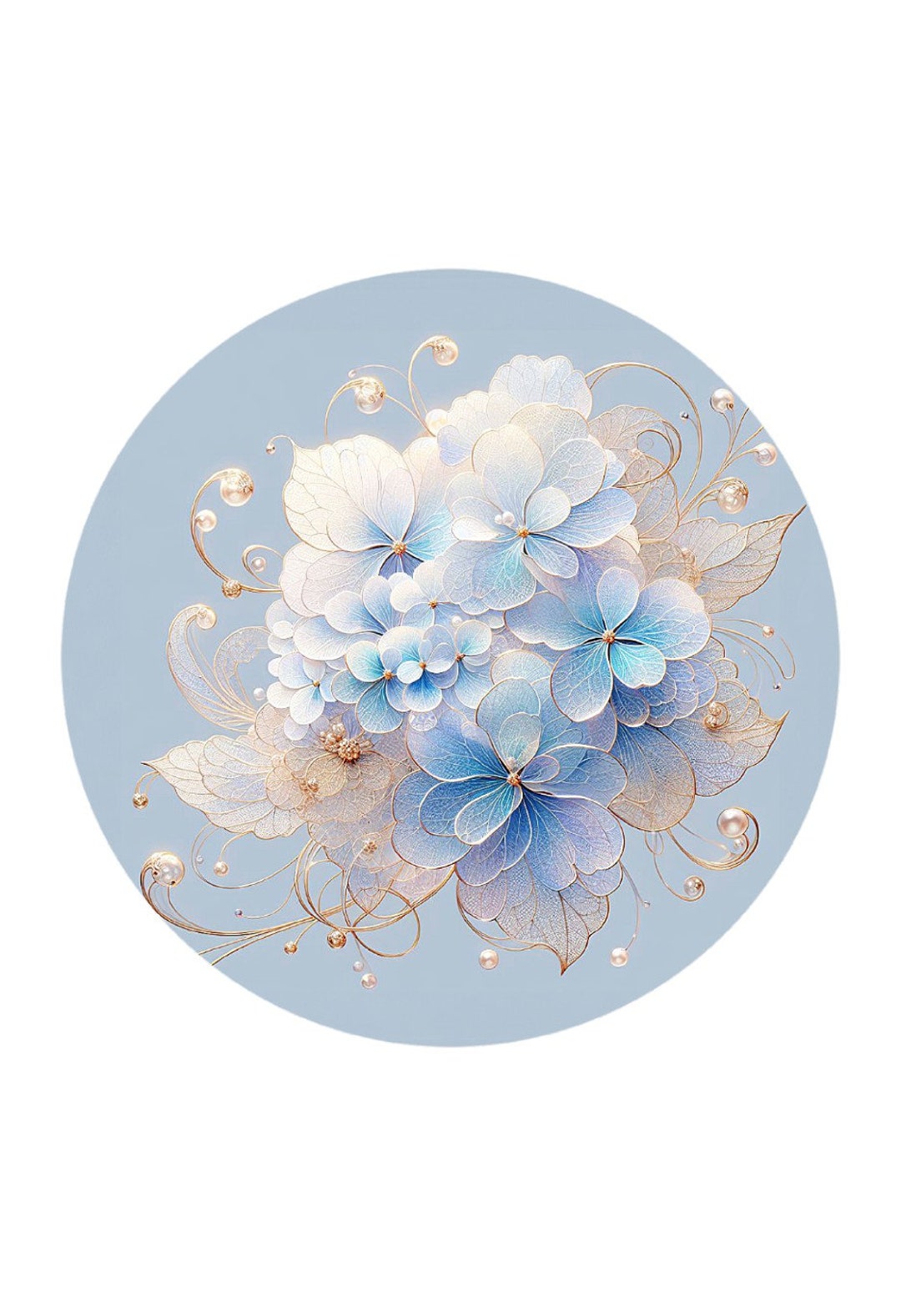 Elegant Blue Hydrangea Sign, Floral Metal Wreath Sign, Nature Sign ...