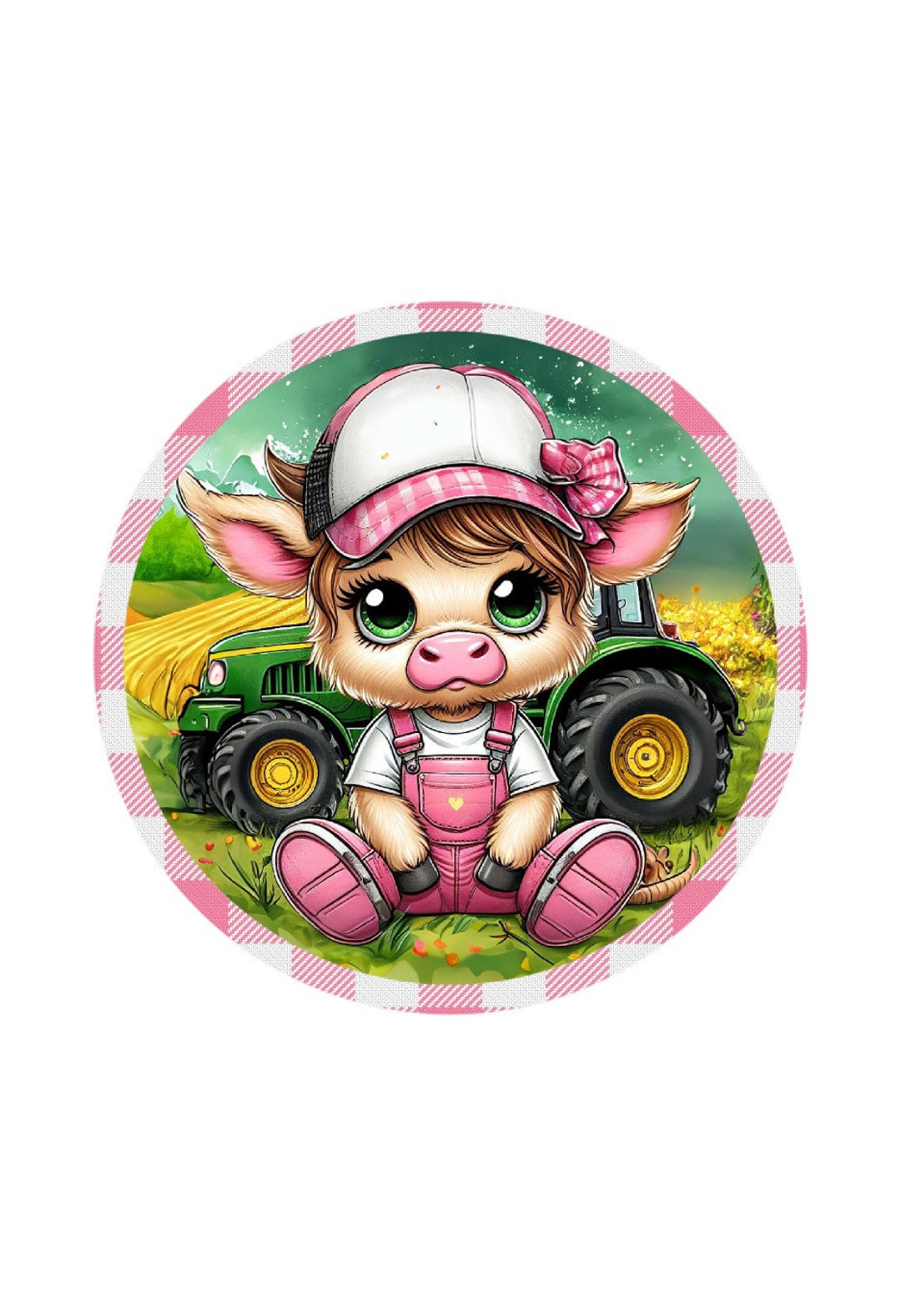Farmhouse Country Girl Cow Sign, Girl Cow Wreath Attachment, Craft ...
