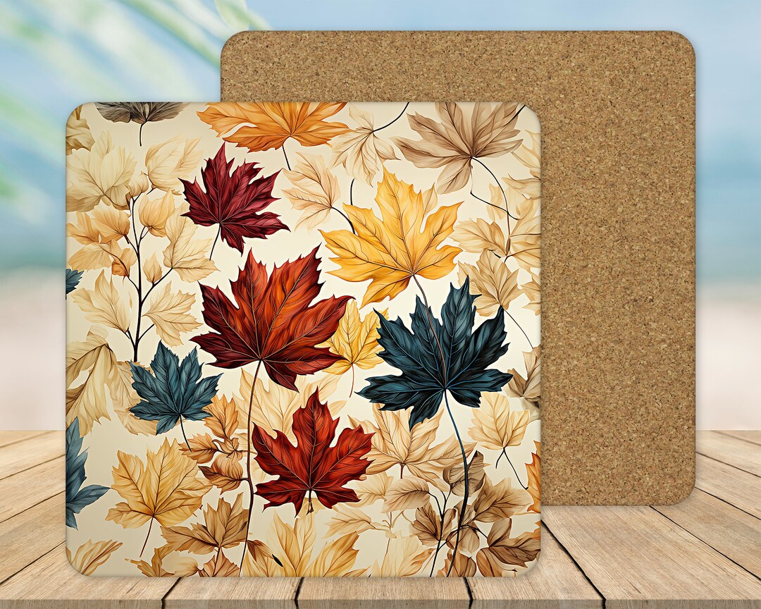 Fall Leaves Table Hot Mat, Table Trivet for Fall, Falling Leaves Table ...