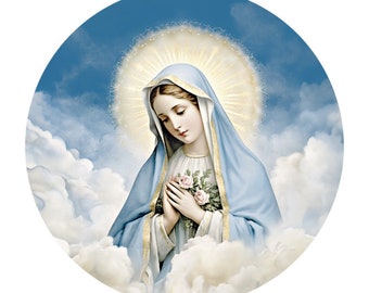 Holy Catholic Woman Religious Sign, Mother Mary Easter Sunday Sign ...