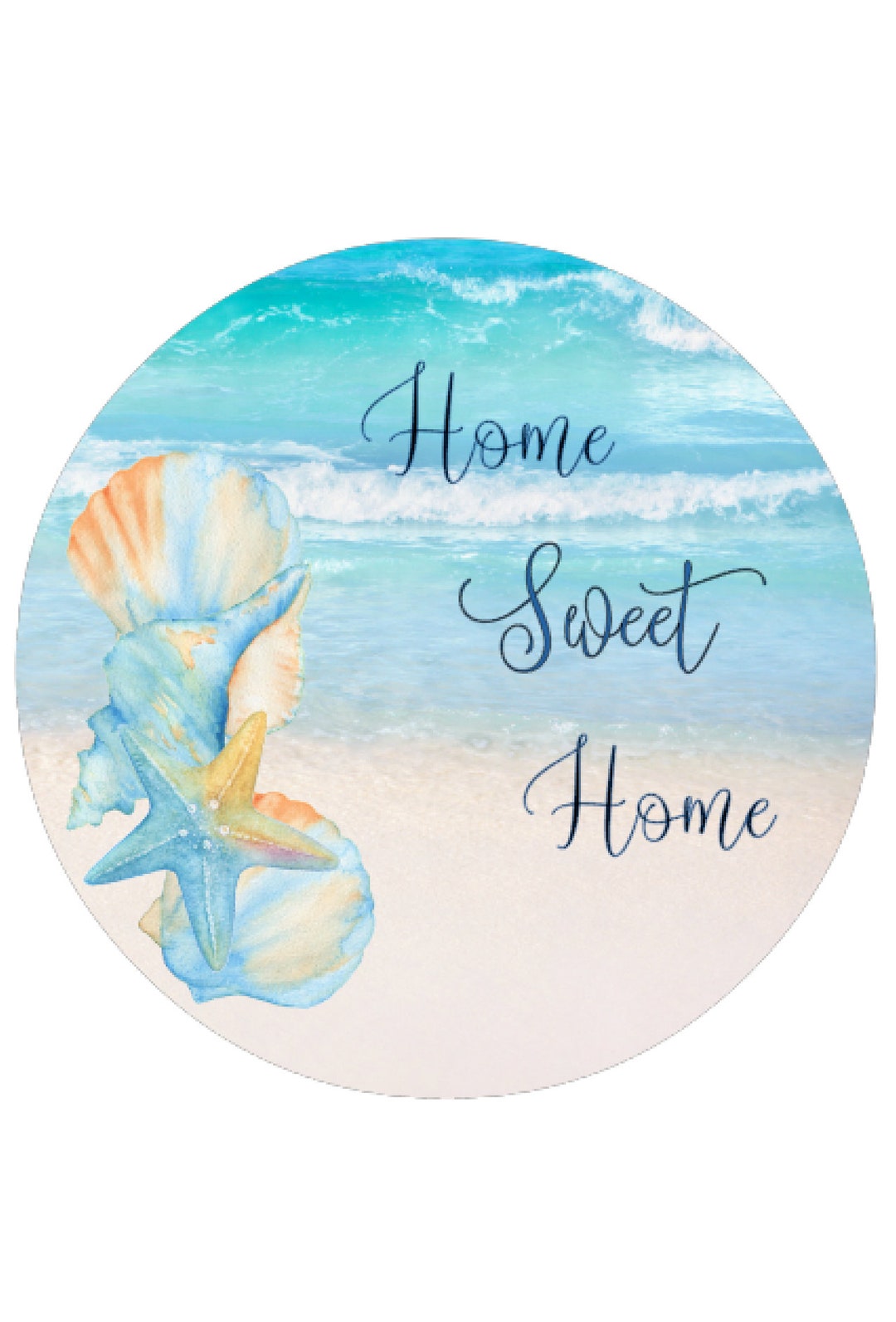 Home Sweet Home Beach Seashell Sign, Beach Wreath Attachment, Summer ...