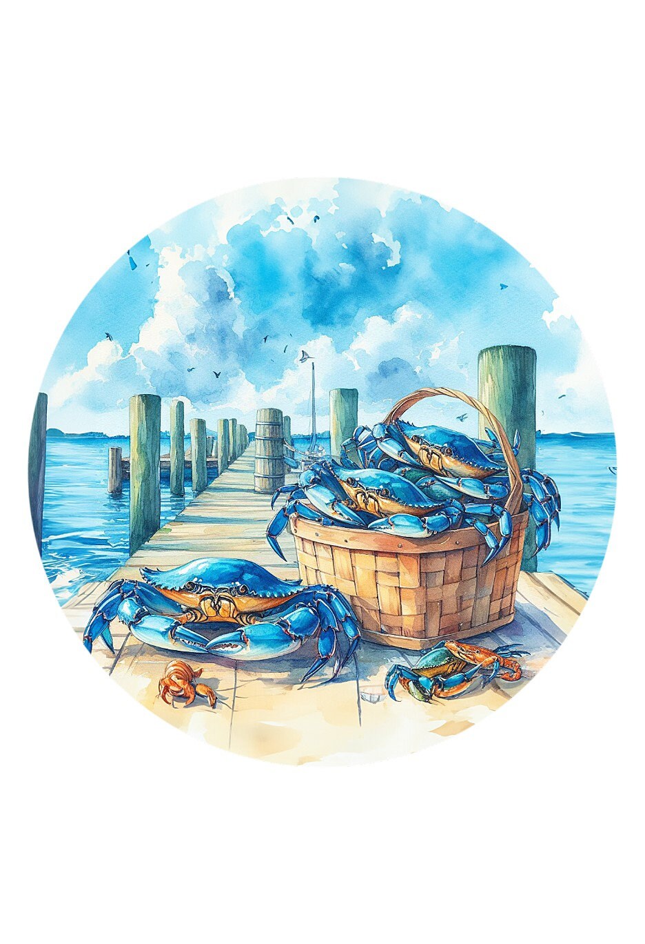 Blue Crab Beach Sign, Maryland Blue Crabs Metal Wreath Attachment Sign ...