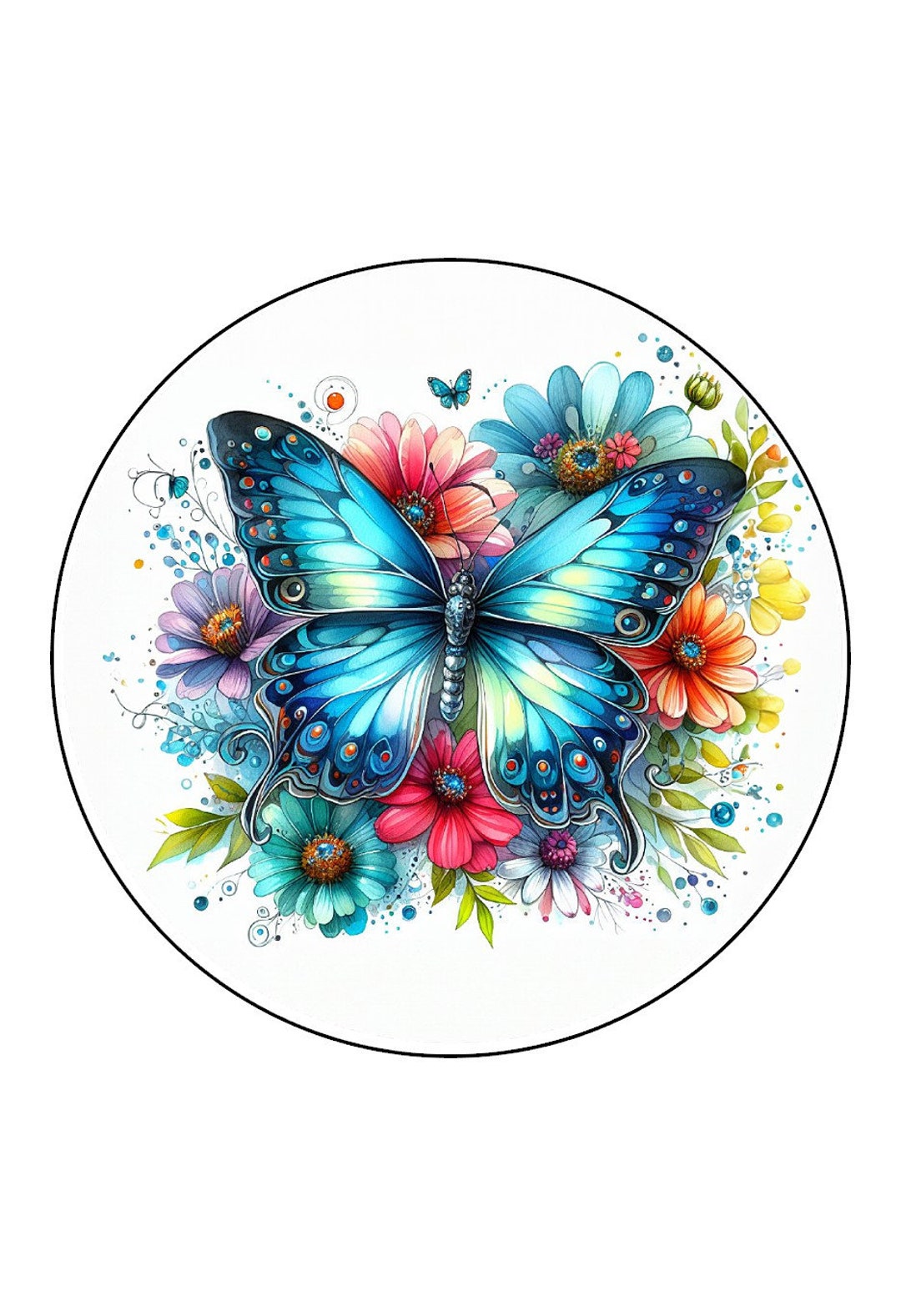 Blue Butterfly Wreath Sign, Wreath Attachment, Country Sign, Craft ...