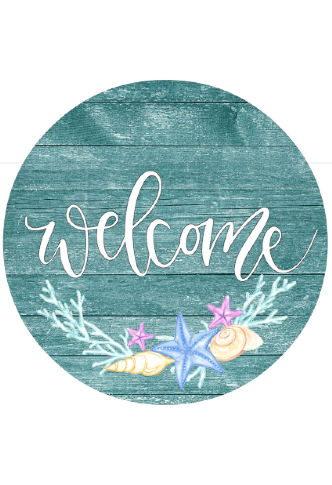 Welcome Beach Sign, Wreath Attachment, Summer Sign, Beach Decoration ...
