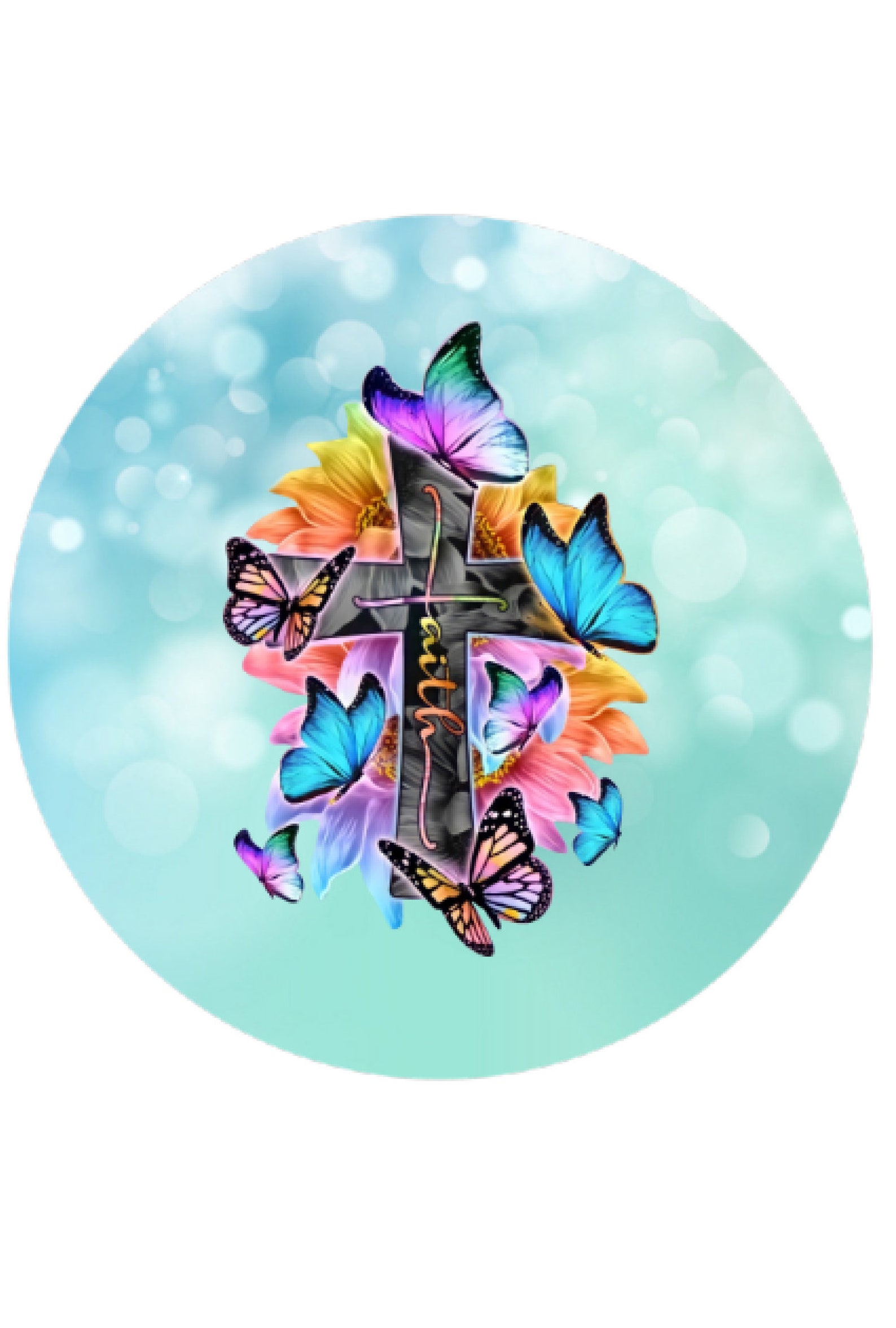 Butterfly Cross Sign Everyday Wreath Attachment Craft - Etsy