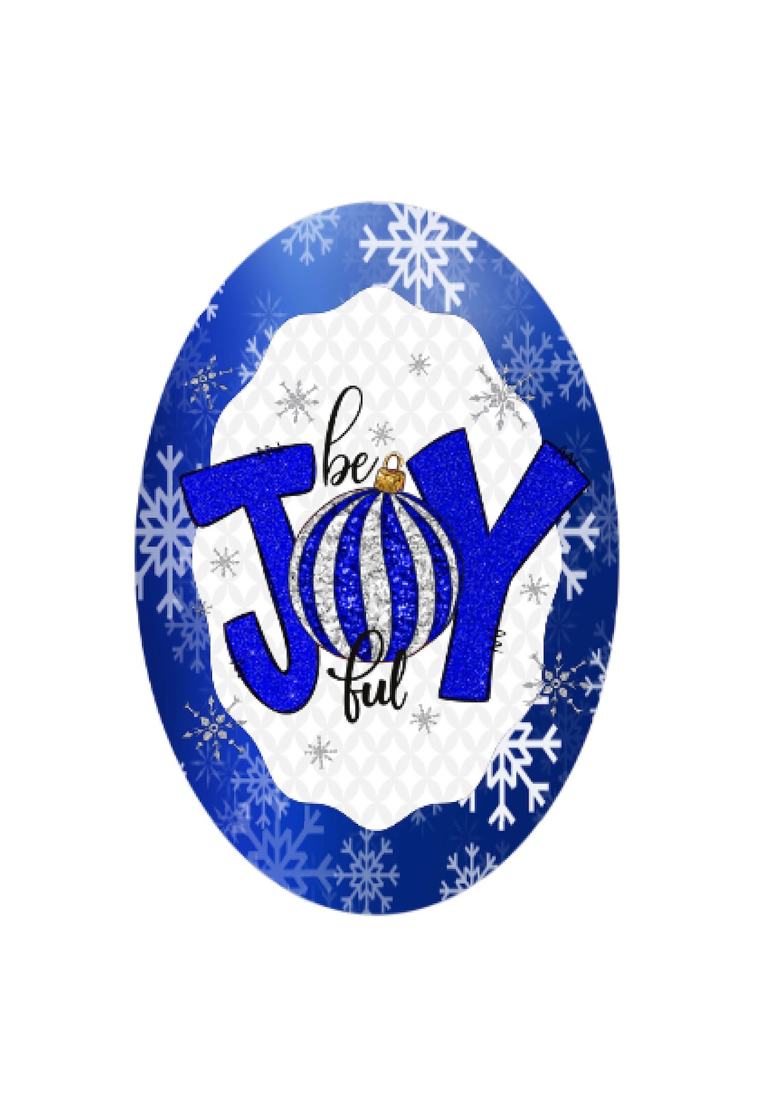Oval Be Joyful Sign, Holiday Wreath Attachment, Craft Supplies, - Etsy