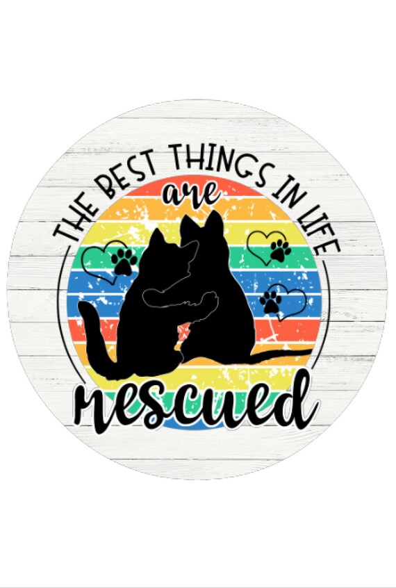 Dog and Cat Rescue Sign Pet Lover Decoration Wreath | Etsy