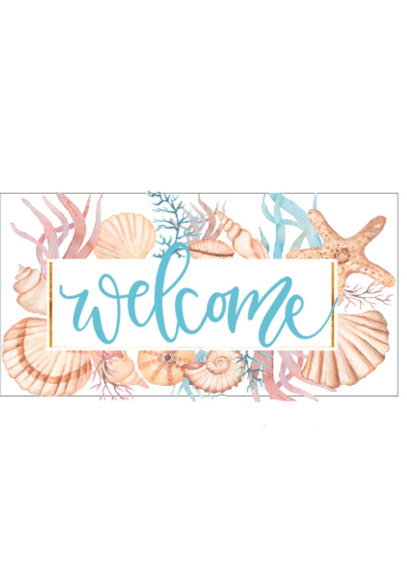 Welcome Beach Sign, Wreath Attachment, Coastal Supplies, Coastal Signs ...