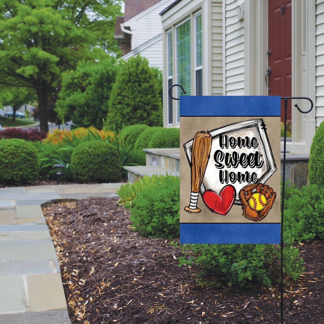 Softball Garden Flag, Sports Yard Decoration, Front Door Home Decor ...