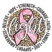 Leopard Print Breast Cancer Metal Wreath Attachment Sign - Etsy