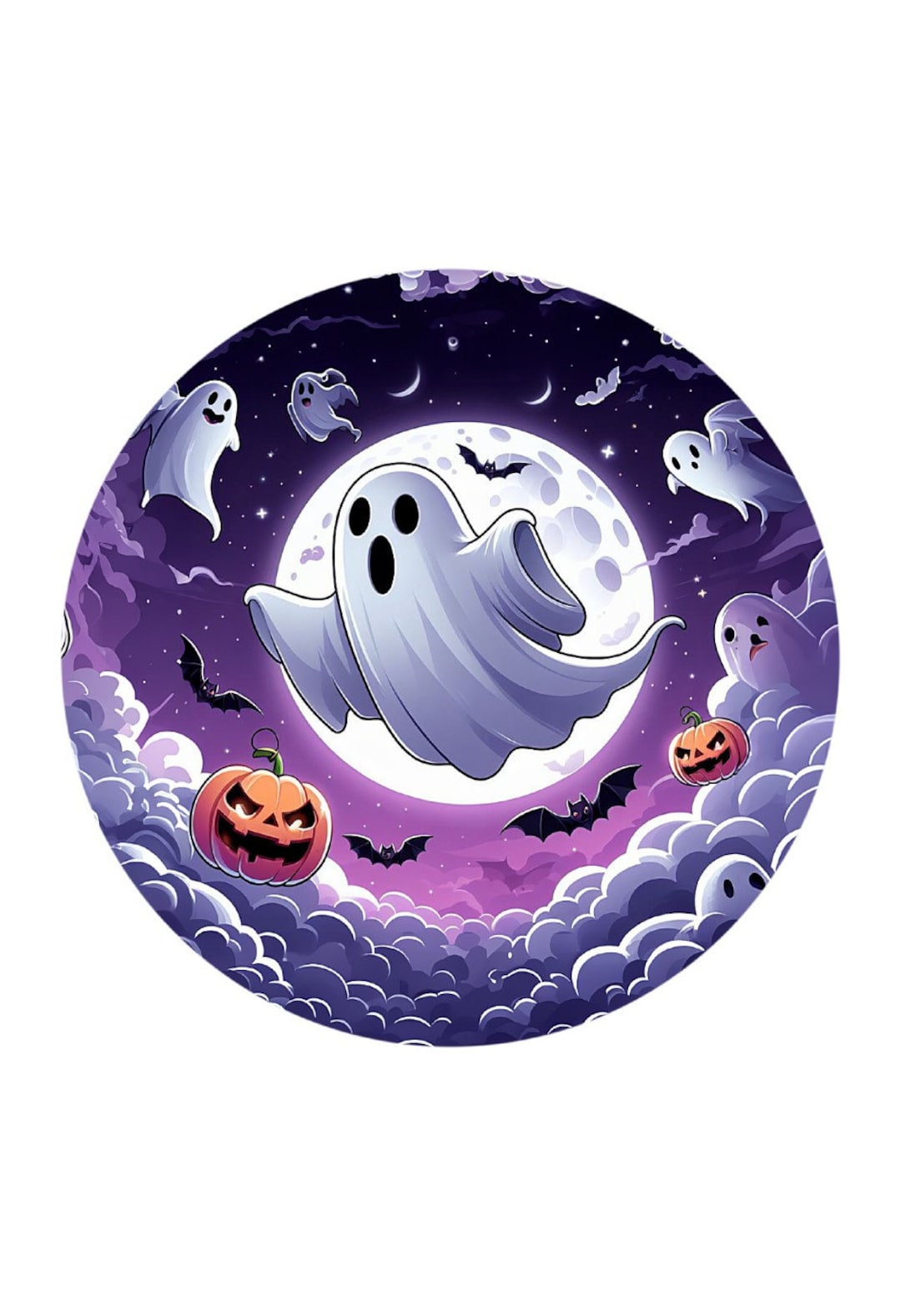 Flying Ghost Sign, Metal Wreath Attachment Sign, Halloween Wreath ...