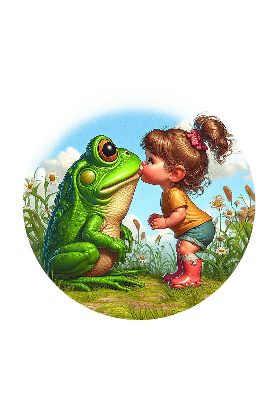Kissing Frogs Sign , Little Girl Summer Sign, Spring Wreath Attachment ...