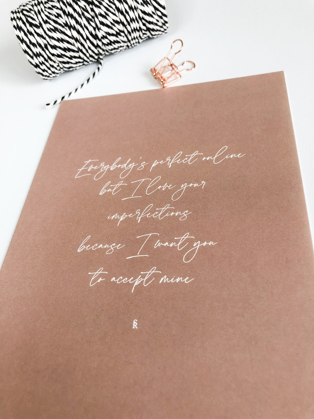 Inspirational Poem Poster: Imperfection Quote, A5 Print - Etsy