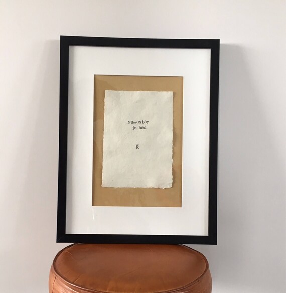 Frame 'namastay in Bed' 34x44 Cm | Etsy