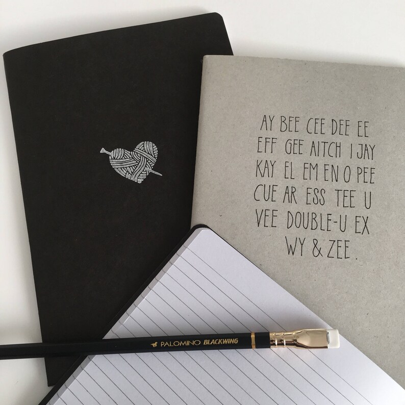 Notebook 'AY BEE CEE' A5 (14x21 Cm) - Etsy