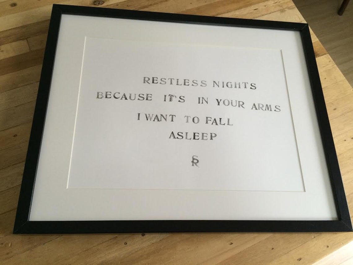Restless Nights Poem in Print - Etsy