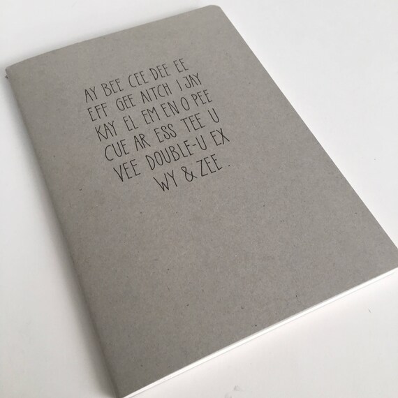 Notebook 'AY BEE CEE' A5 14x21 Cm - Etsy