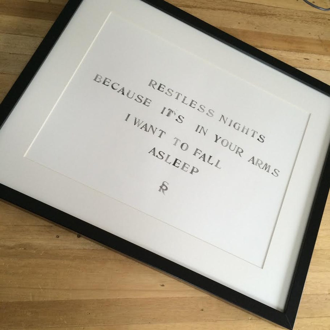 Restless Nights - Poem in Print - Etsy