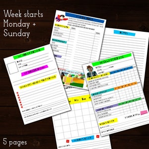 Roblox Kids Planner Point System | Chore List for Children | Undated ...