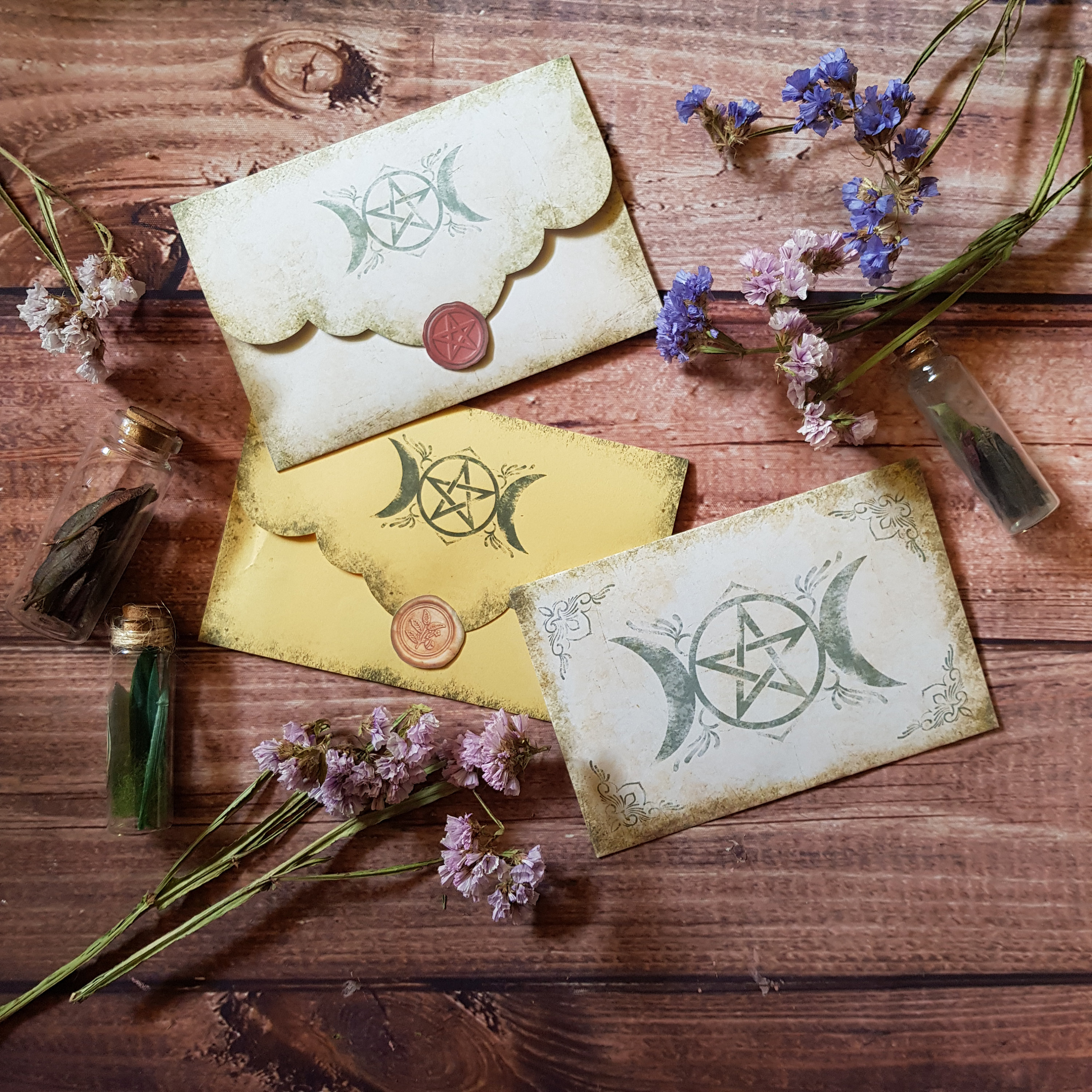 Wicca Envelope Printable Witchy Storage Witch Grimoire | Etsy