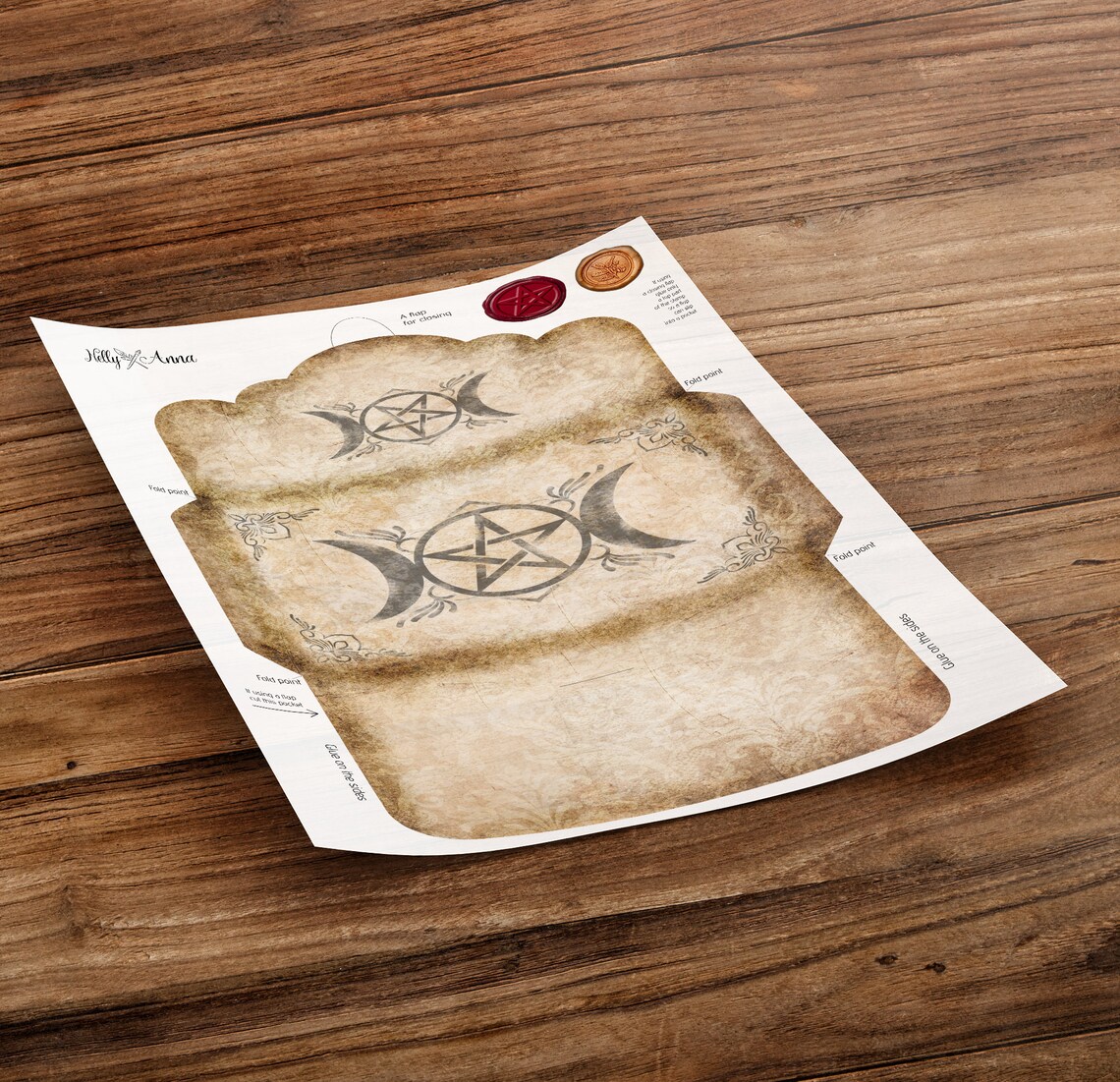Wicca Envelope Printable Witchy Storage Witch Grimoire | Etsy