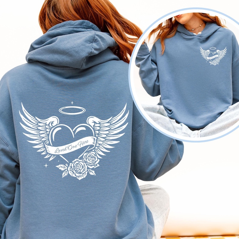 Angel Hoodie Embroidered - Etsy