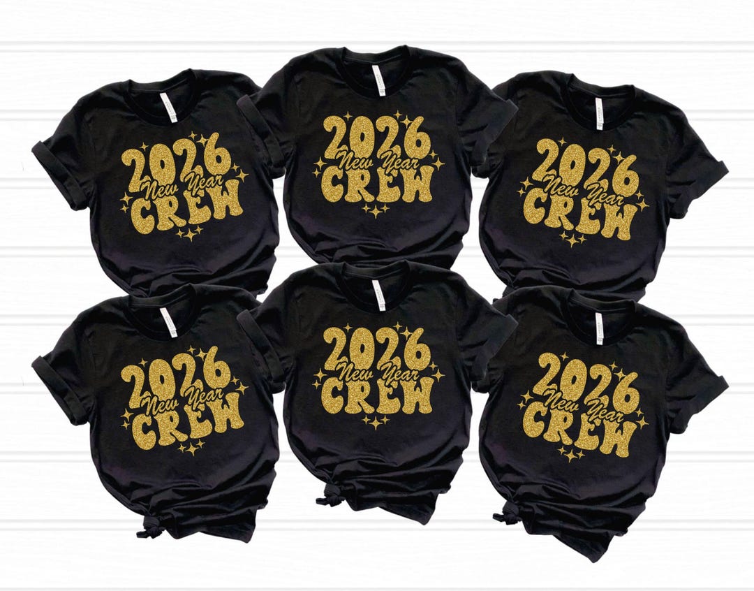 2026 NYE Crew Shirts, Matching New Years Eve Party Tees, Family ...
