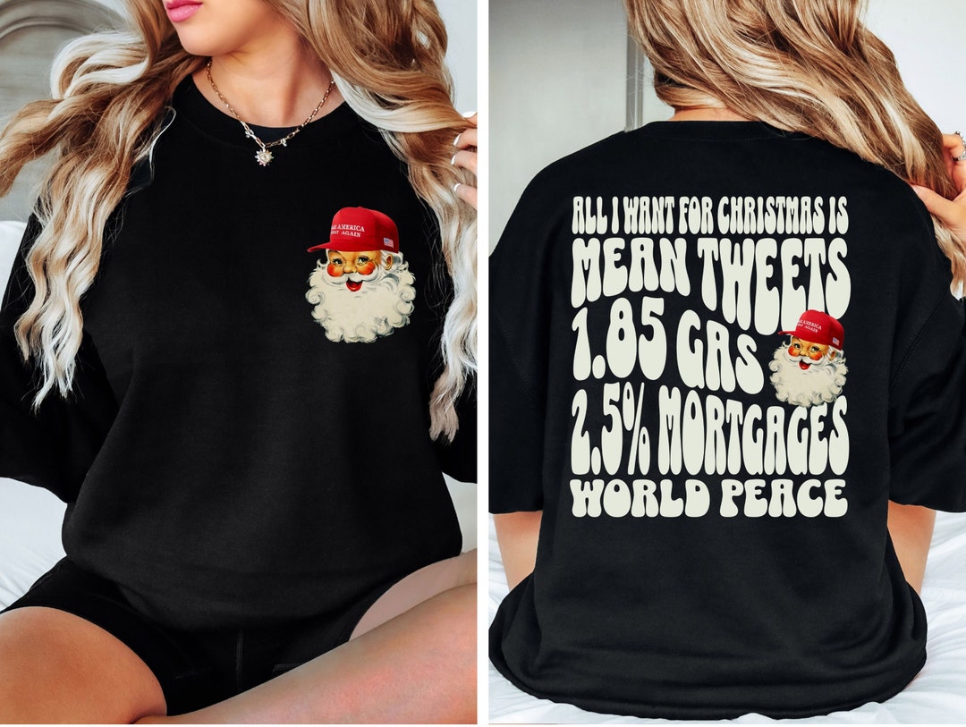 MAGA Santa Sweater, Trump Christmas Sweatshirt, Political Xmas Shirt ...