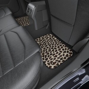 Leopard Print Car Mats Set of 4. Girly Car Accessories. Cheetah Print ...