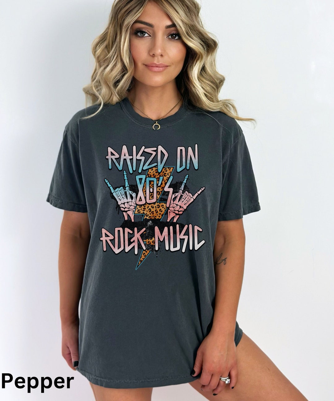 80s Rock Music Shirt. 80s Nostalgia Shirt, T-shirt, Tee. Raised on 80s Vintage Inspired Rocker ...