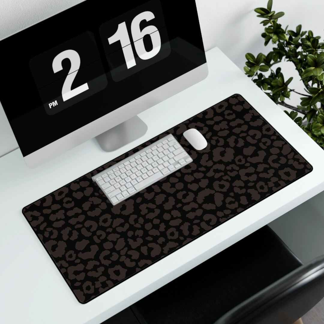 Subtle Cheetah Print Desk Mat. Leopard Print Desk Mat. Trendy Mousepad ...