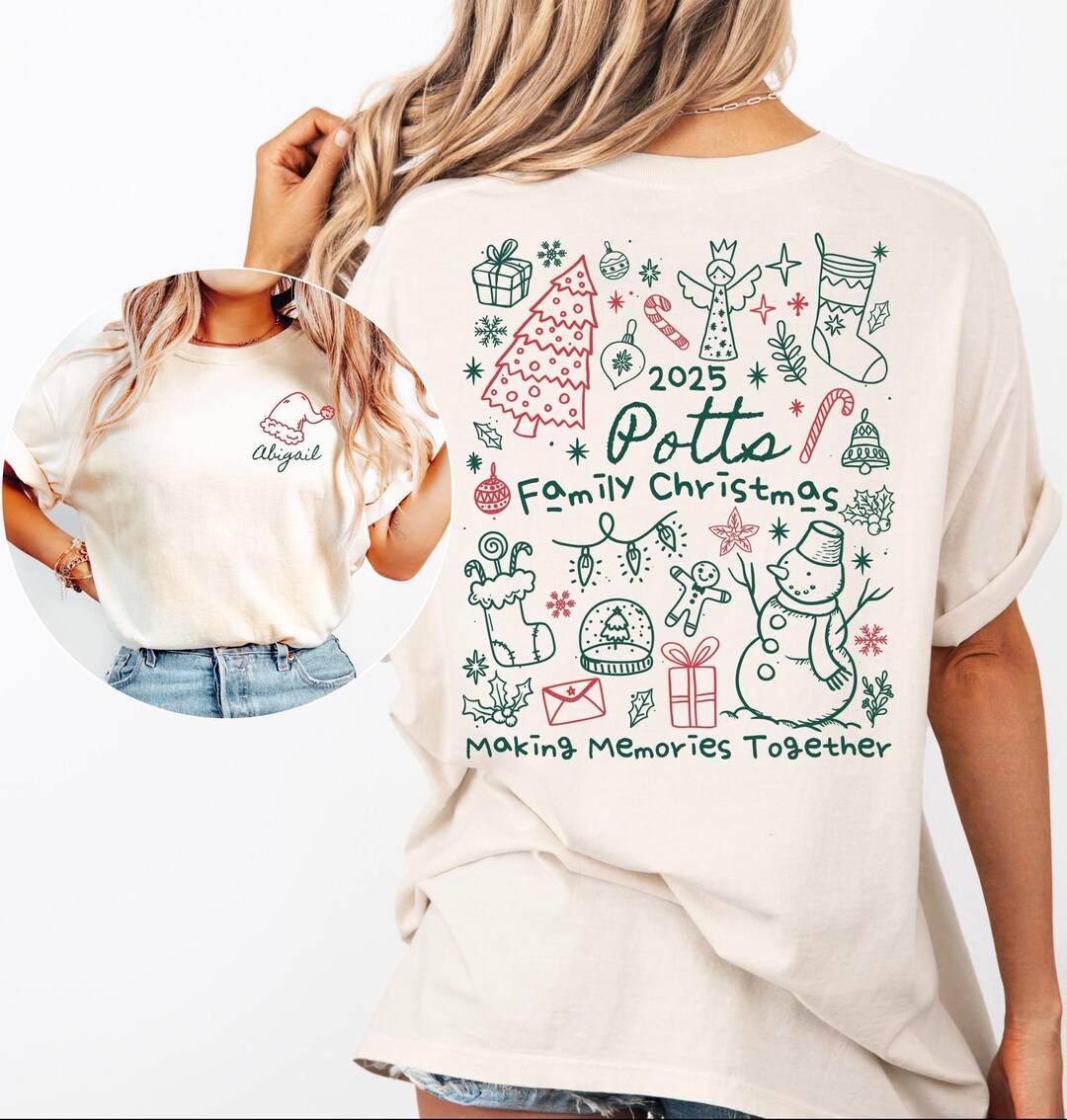 Custom Family Christmas Shirts Comfort Colors Vintage Holiday 2025 ...