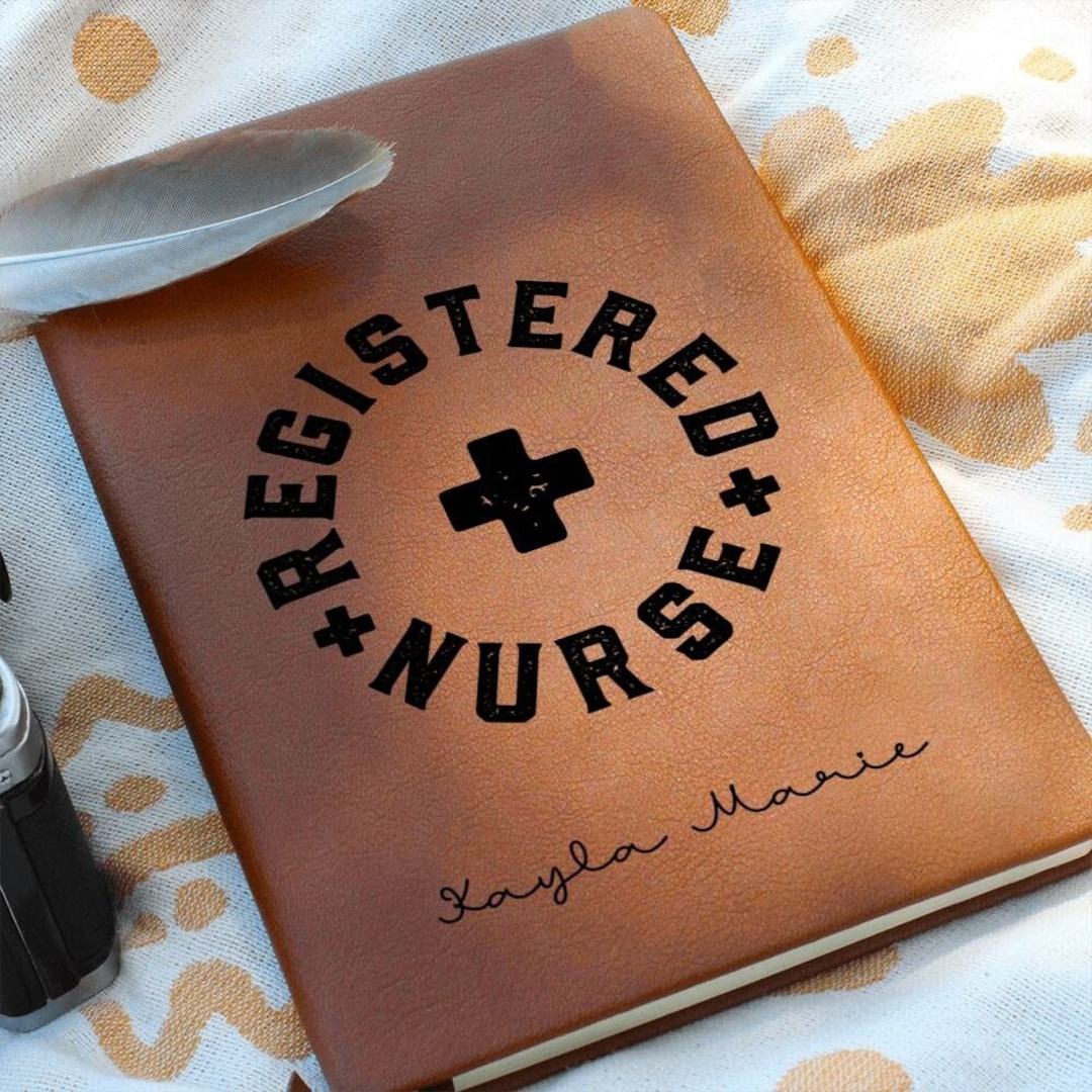 Personalized Nurse Notebook. Custom Name RN Journal. Leather Notebook ...