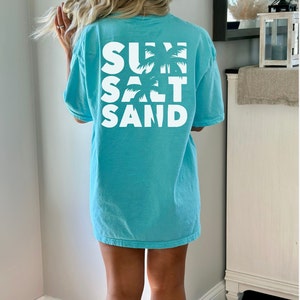 Sun Salt Sand Shirt. Comfort Colors Summer Graphic Tee.vacation T-shirt ...