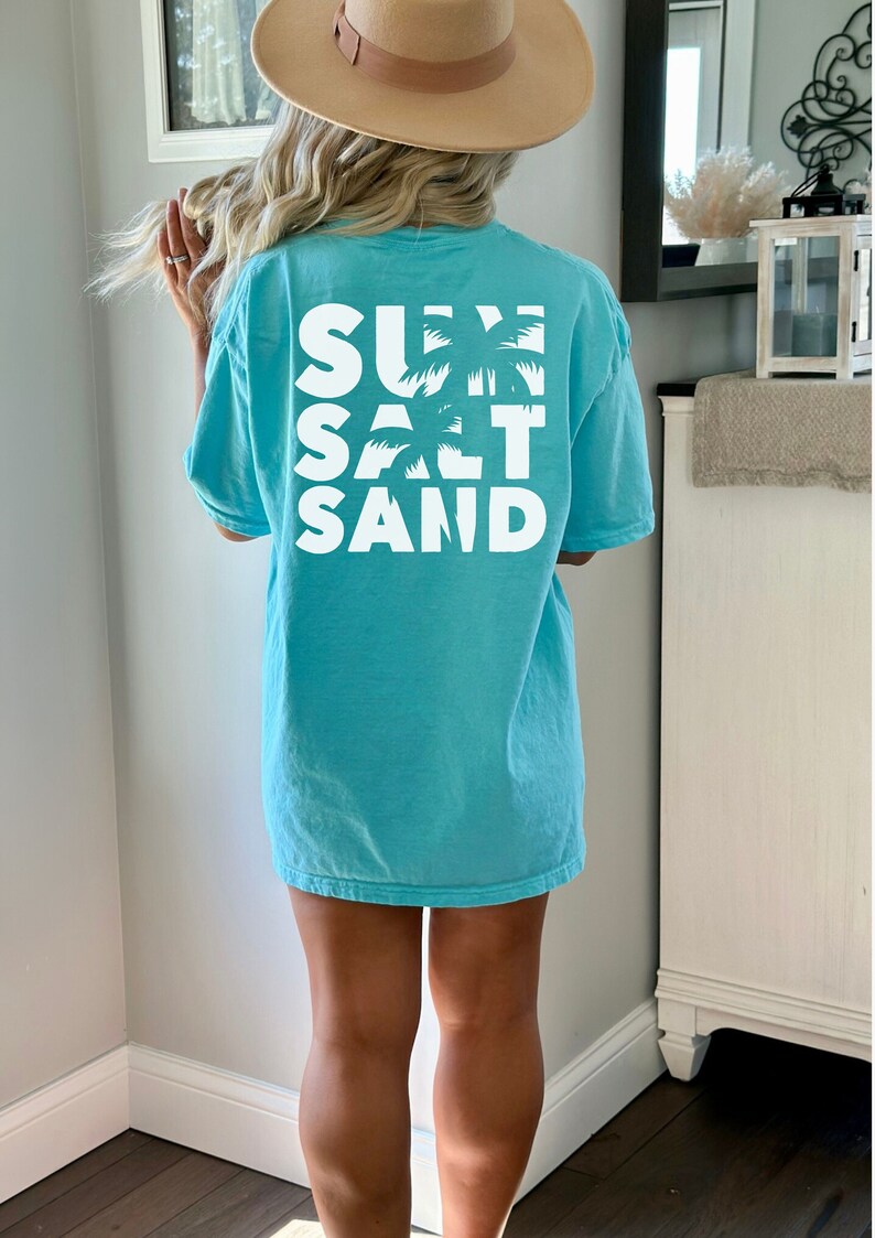 Sun Salt Sand Shirt. Comfort Colors Summer Graphic Tee.vacation T-shirt ...