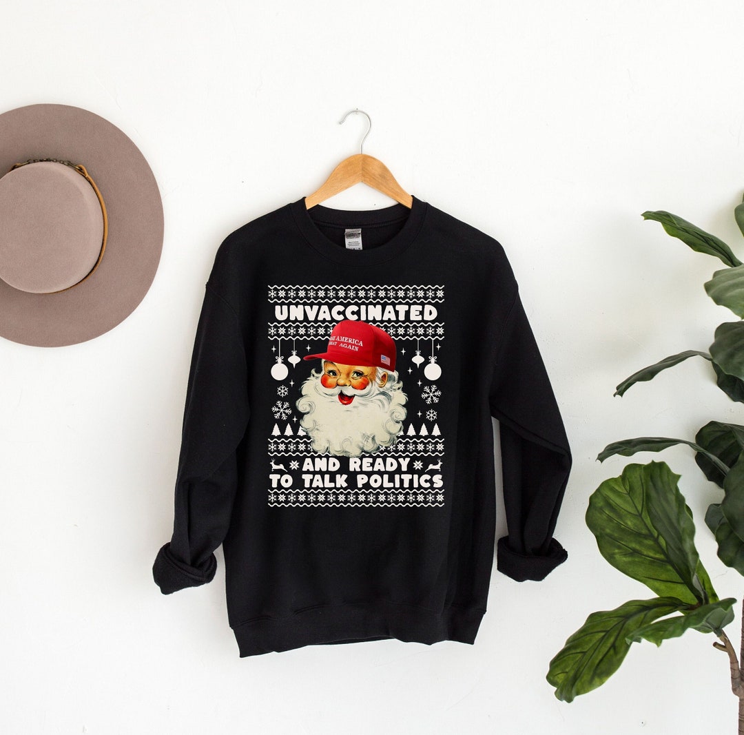 MAGA Santa Sweater, Trump Christmas Sweatshirt, Political Xmas Shirt ...