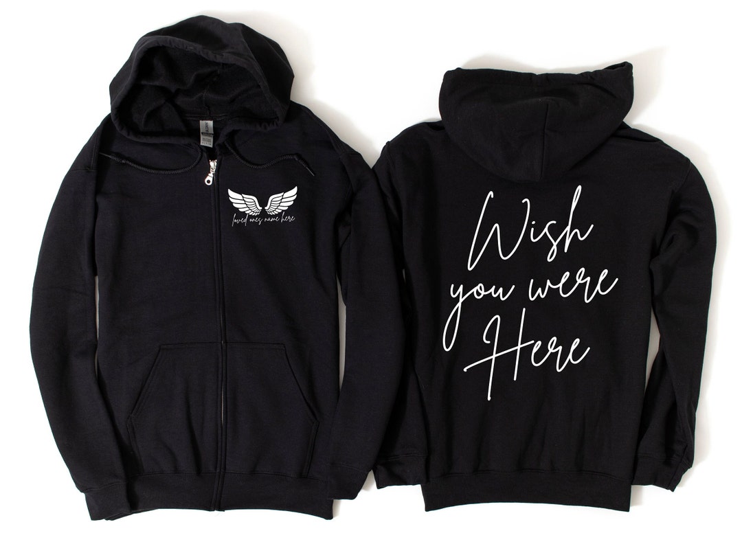 In Memory of Zip Hoodie Sweatshirt, Personalized Memorial Hoodie ...
