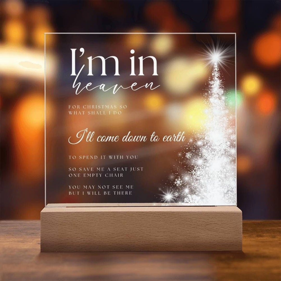 Christmas Memorial Plaque. Missing Loved One at Christmas Gift. Empty ...