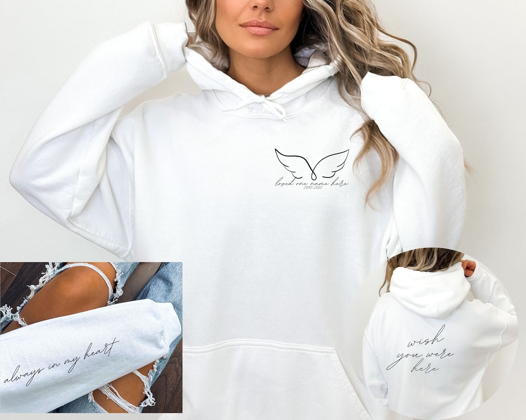 In Memory of Hoodie/sweatshirt. Personalized Name and Dates. Memorial ...