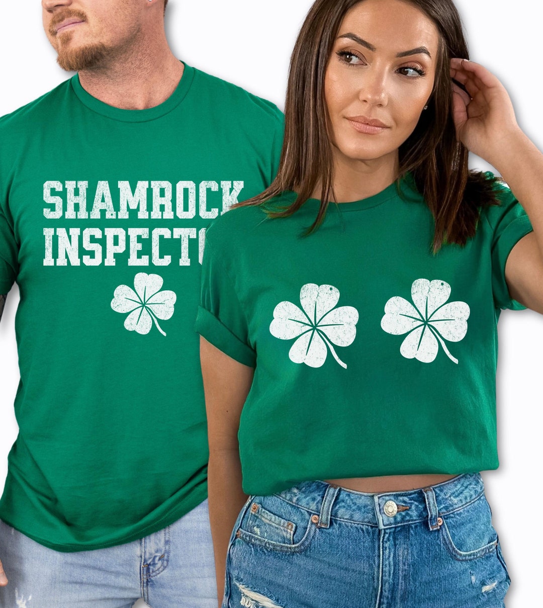 Matching Couples St Patrick's Day Shirts, Shamrock Inspector T-shirts ...