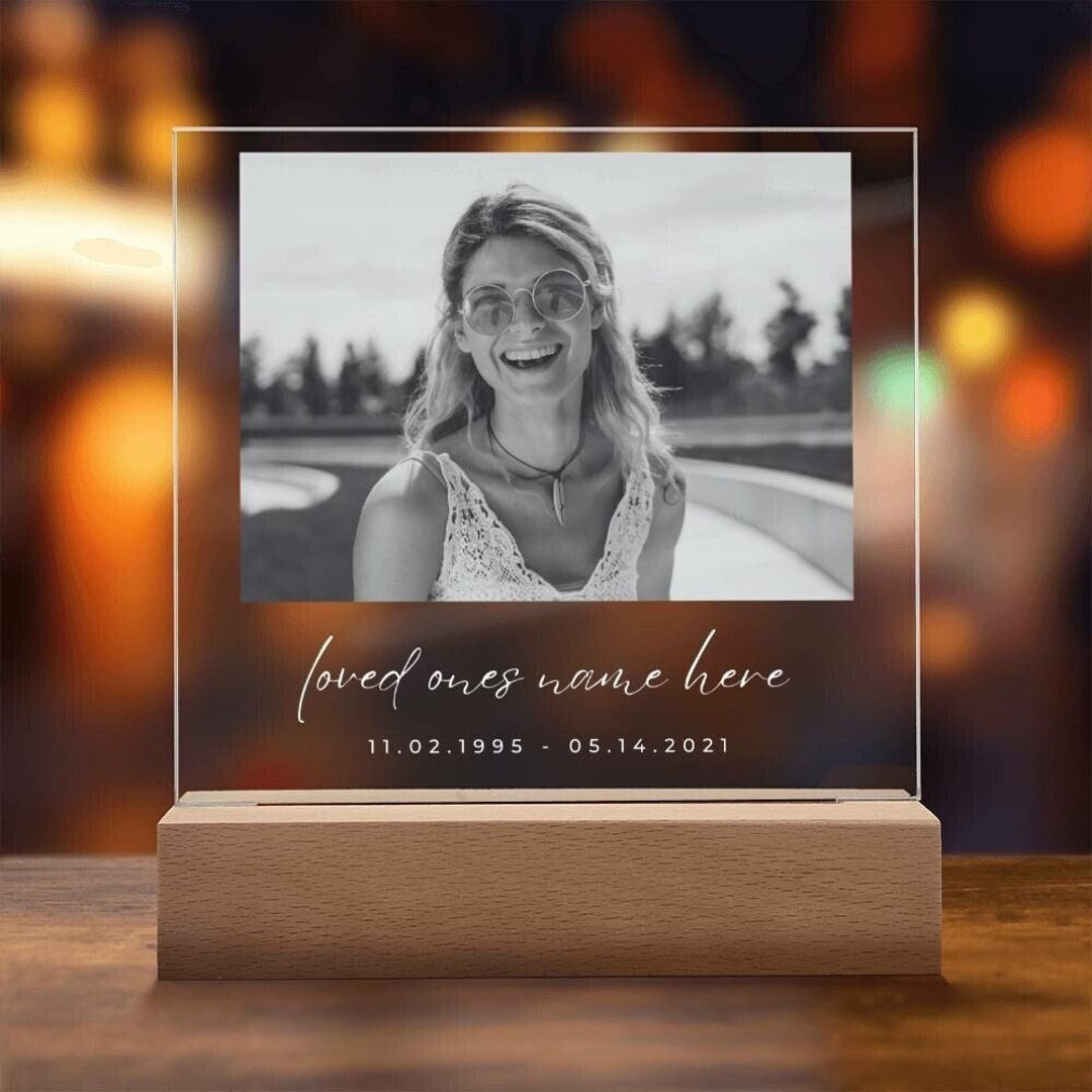 In Memory of Acrylic Plaque. Personalized Sympathy Gifts. Loss of Loved ...
