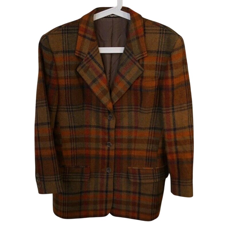Vintage Daks Signature Blazer Virgin Wool Jacket UK 12 / M Autumn Tones ...