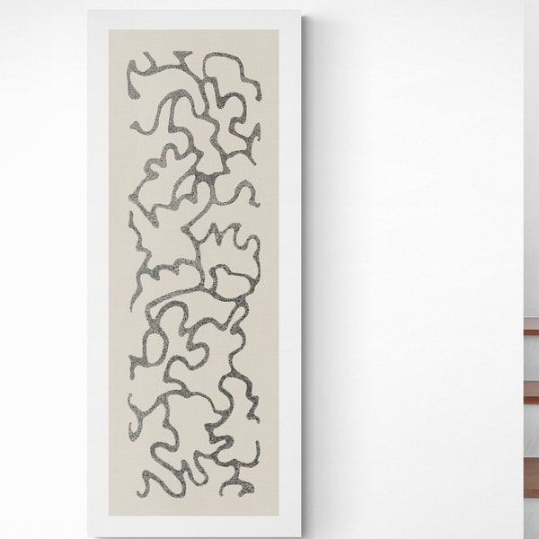 Long Narrow Wall Art in Orange Wide Horizontal Printable Wall Art ...