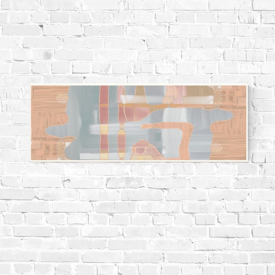 Long Narrow Printable Wall Art; Wide Horizontal Downloadable Art; Warm ...