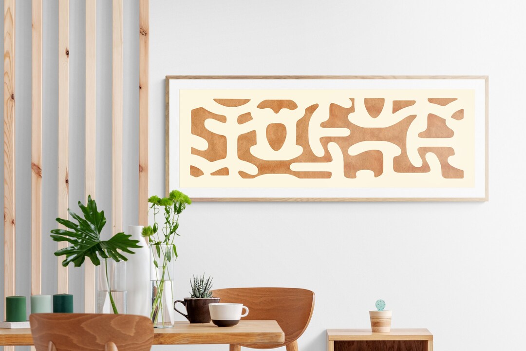 Large Printable Modern Art. Long Narrow, Horizontal. 36x12 and Custom ...