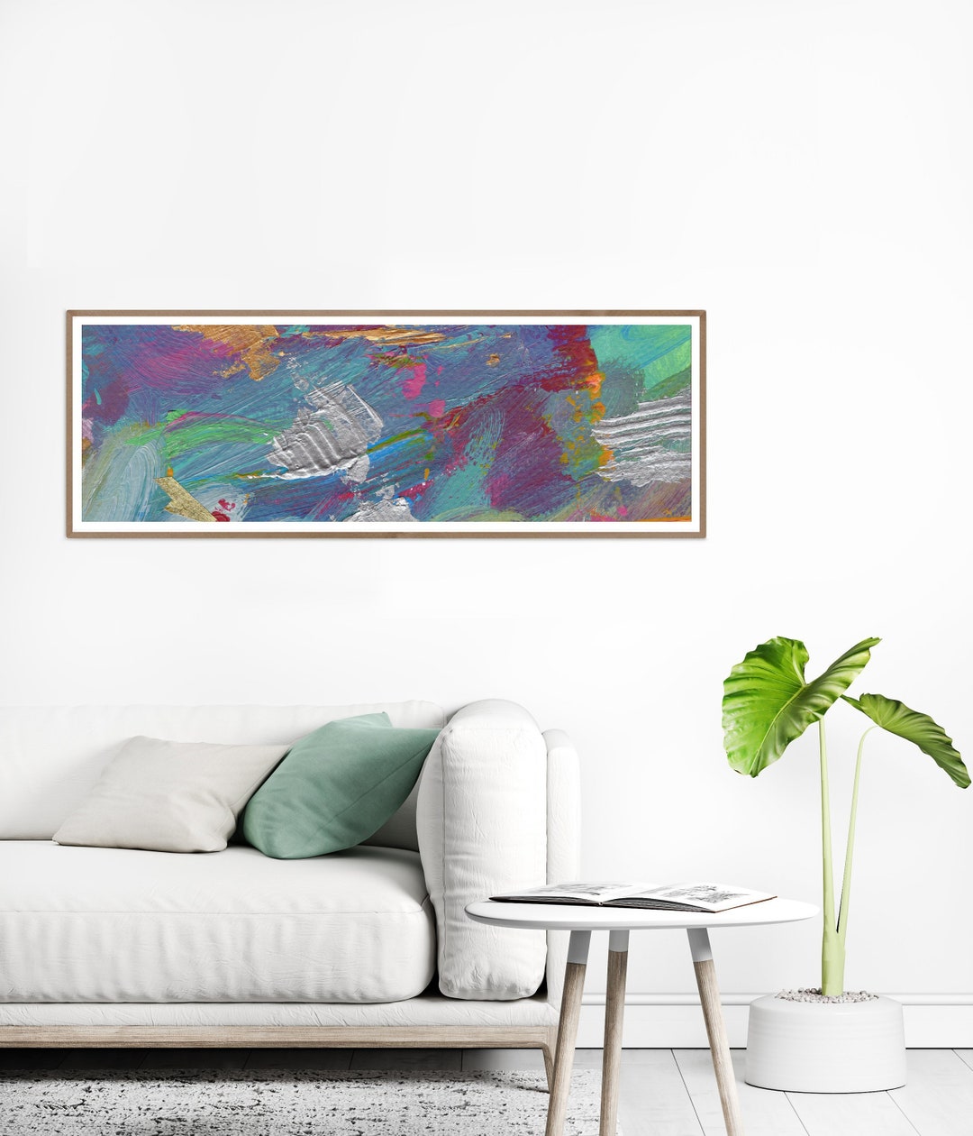 Long Horizontal Wall Art; Abstract, Tall, Thin, Modern; 12x36 or 36x12 ...
