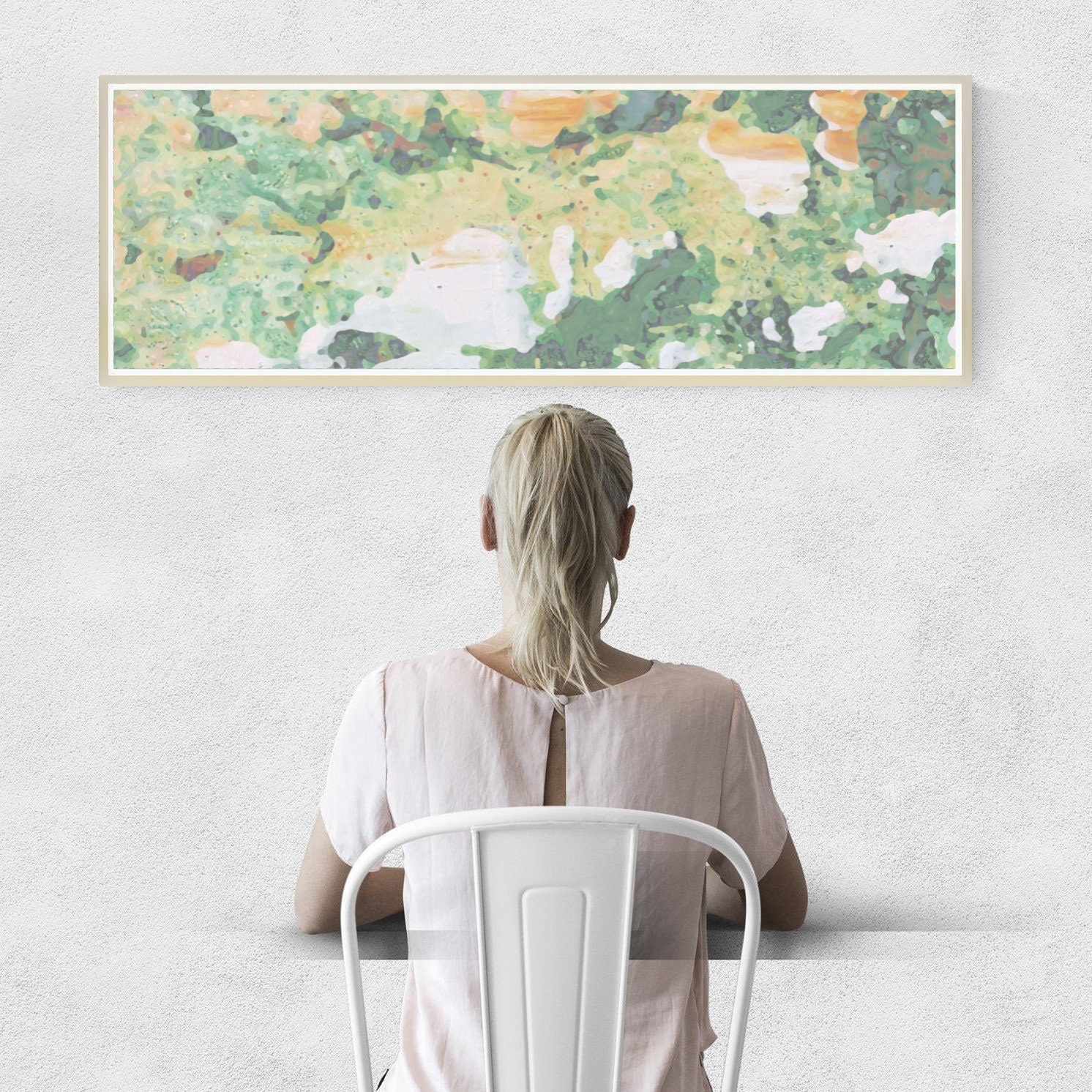 Long, Narrow, Printable Wall Art Painting, Downloadable, Horizontal or ...