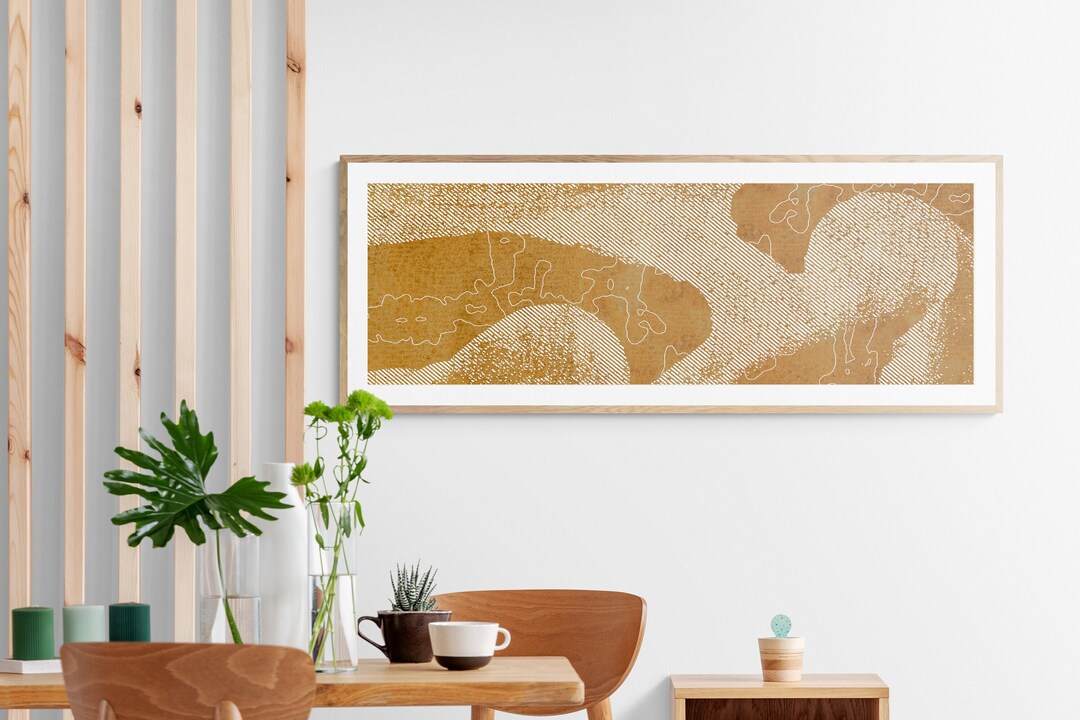 Long Narrow Wall Art Printable at 60x20 / 48x16 / 36x12. Abstract ...